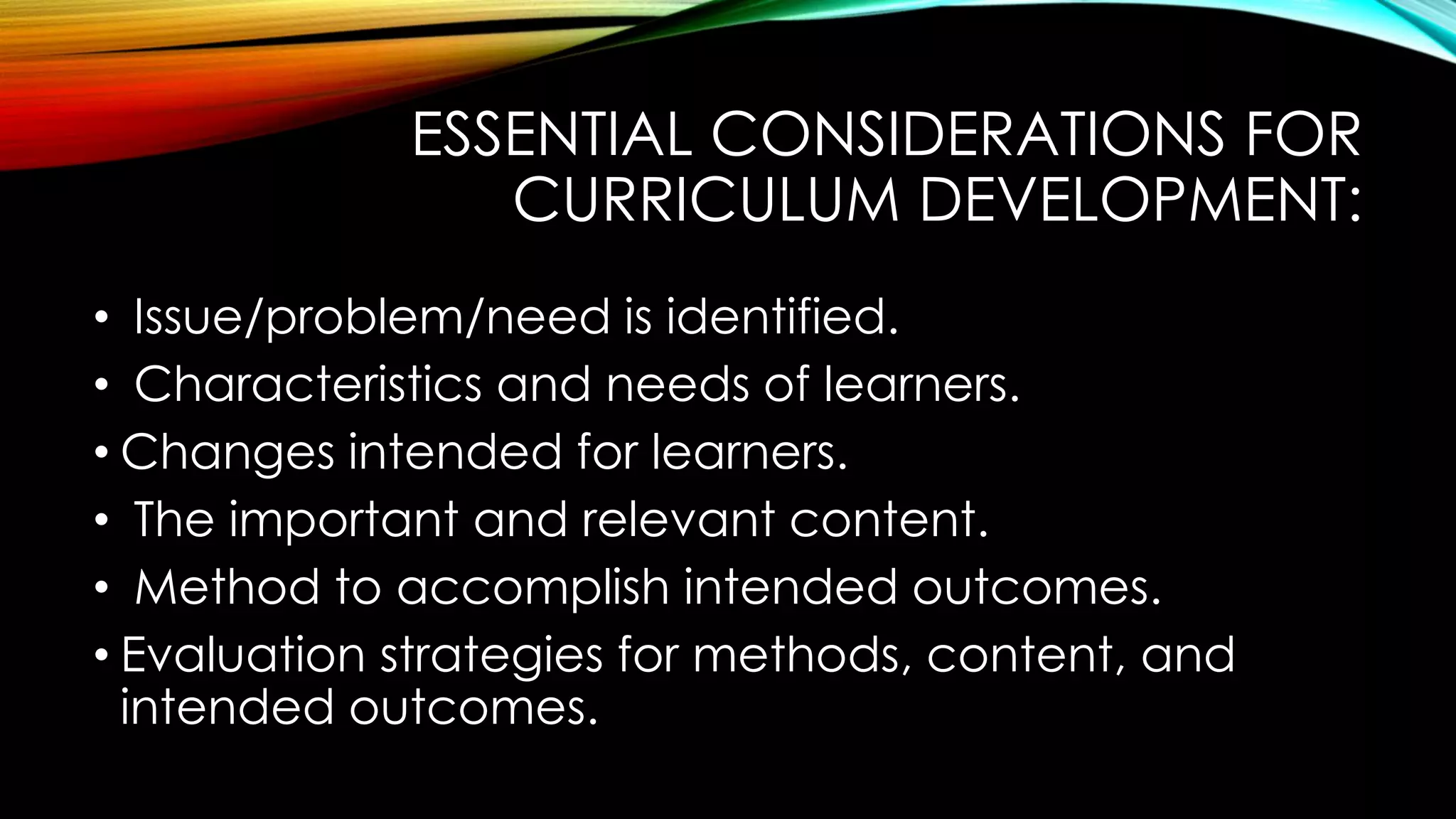 Curriculum and Instruction | PPTX