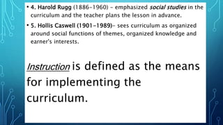 Curriculum and instruction | PPTX