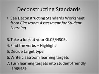 Curriculum And Instruction Session 3 Learning Targets[1] | PPT ...