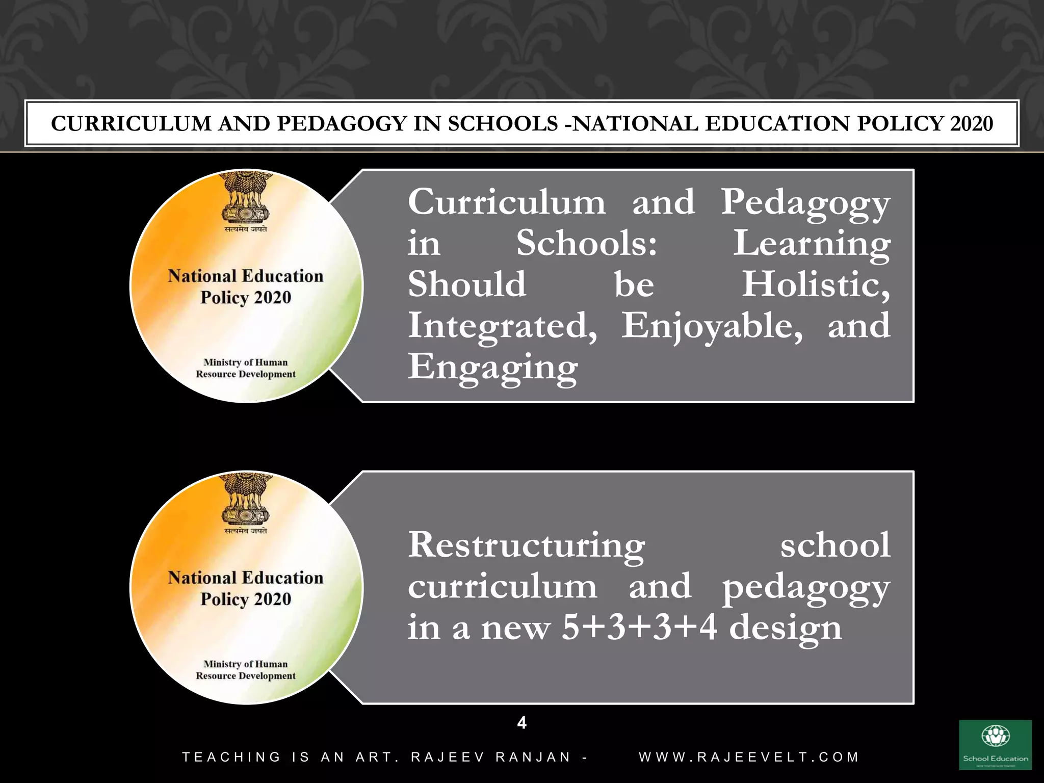 Curriculum and Pedagogy in Schools National Education Policy 2020 | PDF
