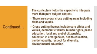 Curriculum and role of values new | PPTX