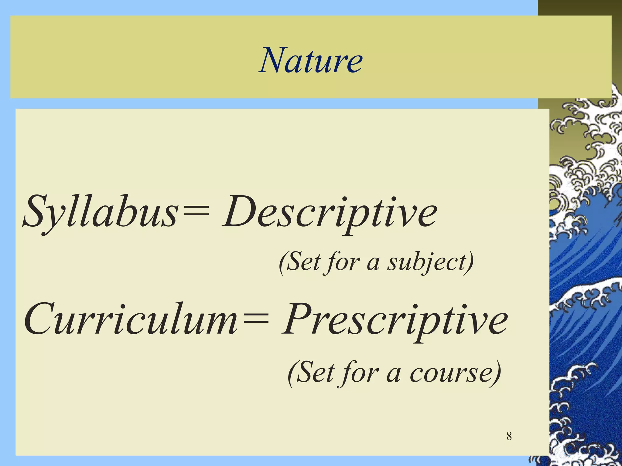 Curriculum and syllabus | PPT
