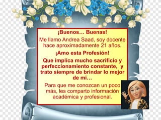 Curriculum Animado Prof. Andrea Saad | PPTX