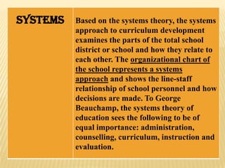 Curriculum approachers | PPTX