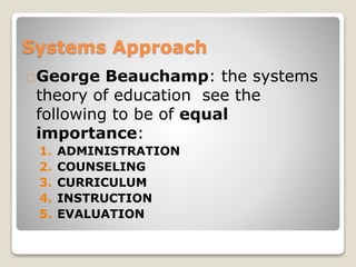 Curriculum Approaches | PPTX