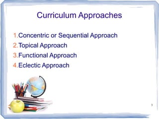 Approaches to Curriculum Construction | PPT