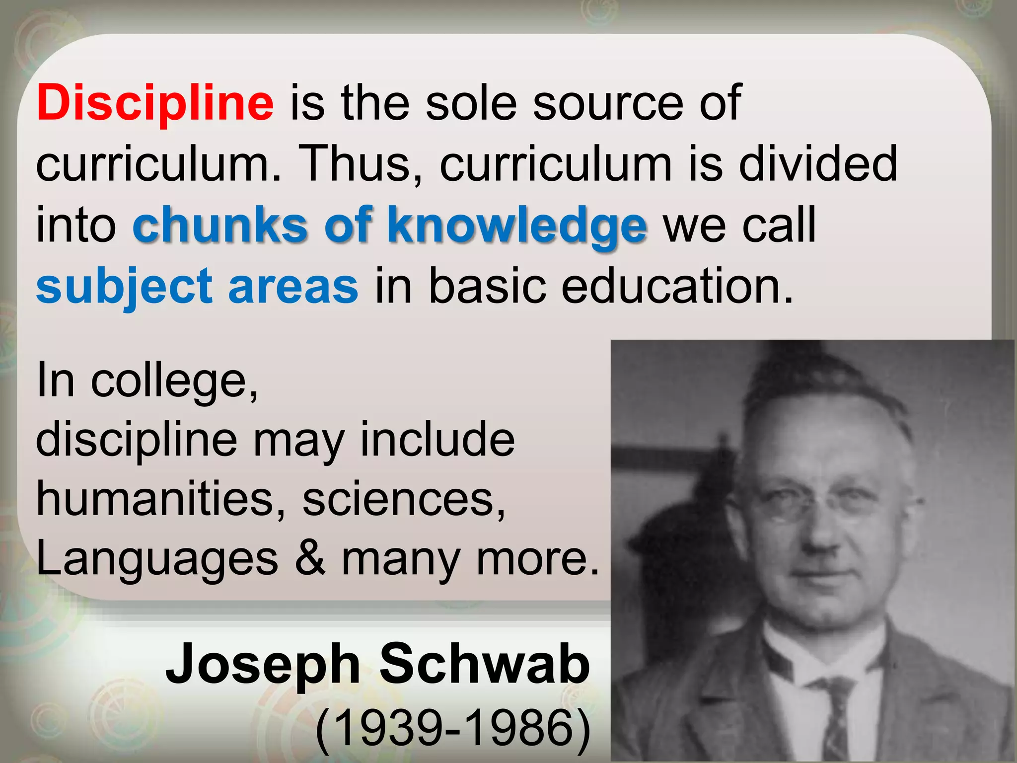 Curriculum As A Subject Matter | PPTX