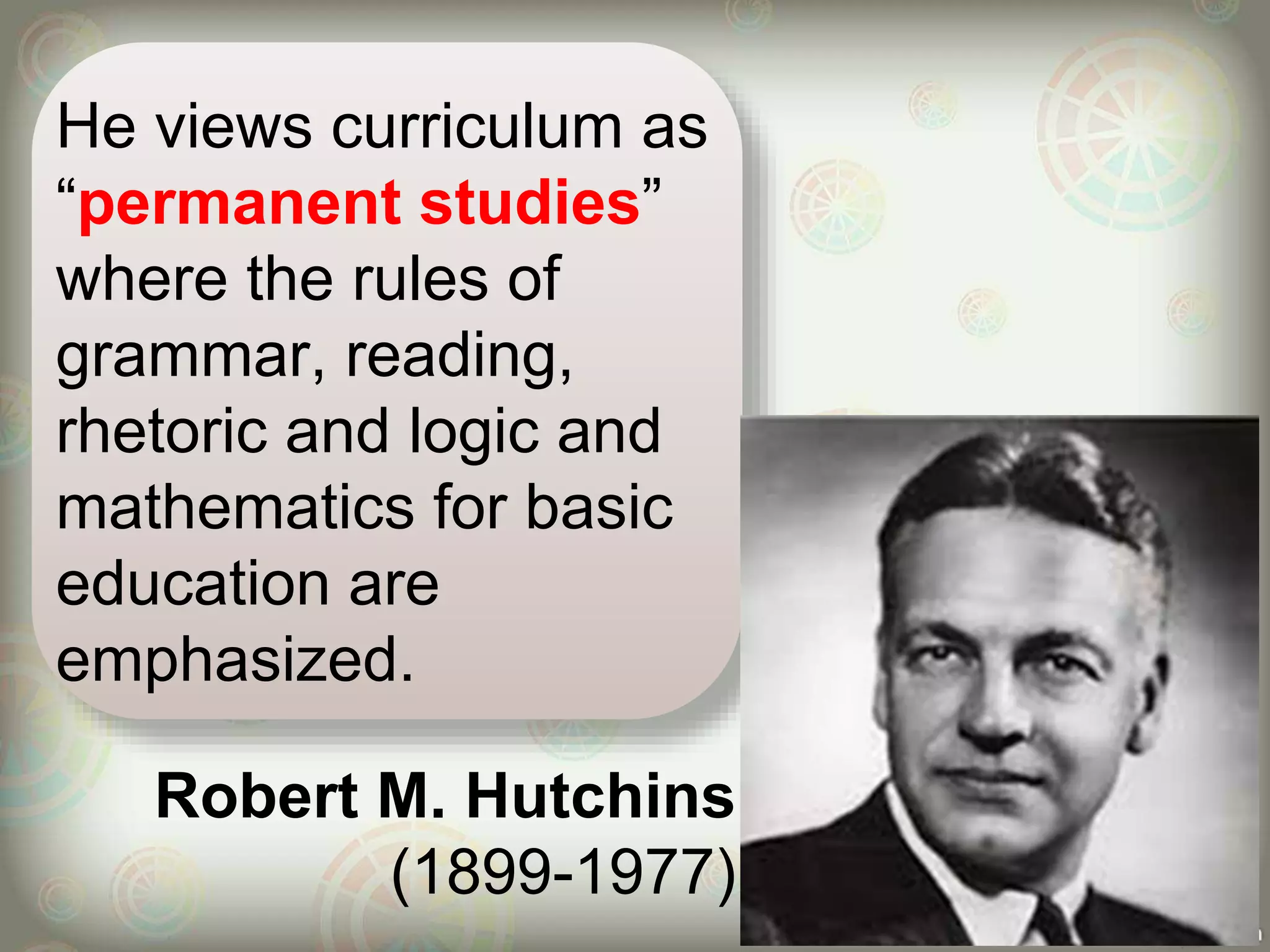 Curriculum As A Subject Matter | PPTX