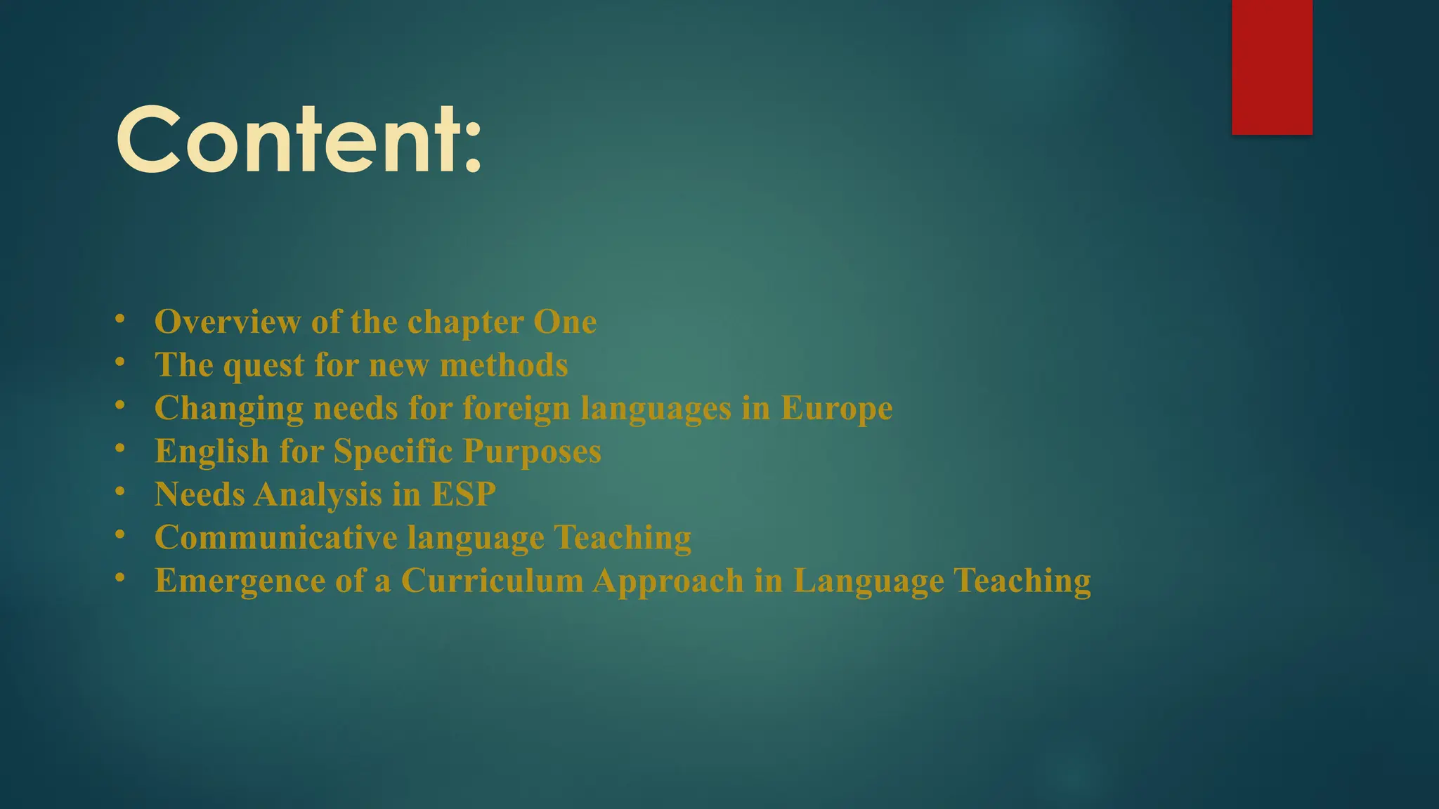 Curriculum development in Language Teaching | PPTX