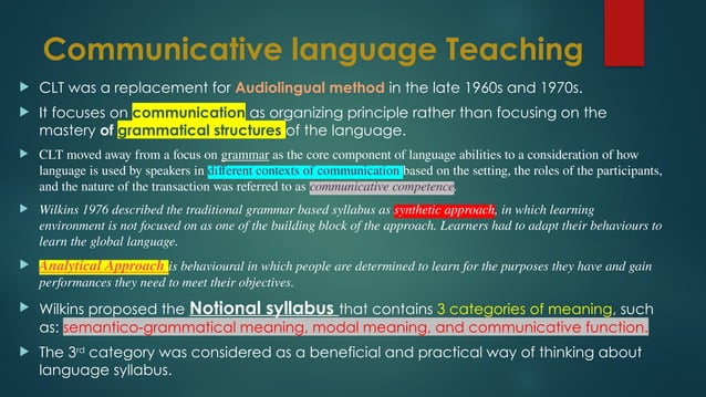Curriculum development in Language Teaching | PPT