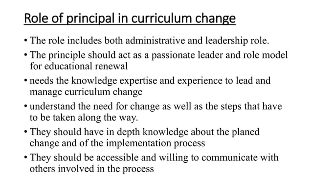 Curriculum change | PPTX