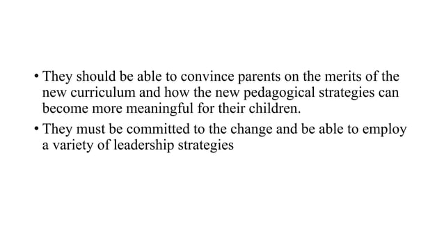 Curriculum change | PPTX