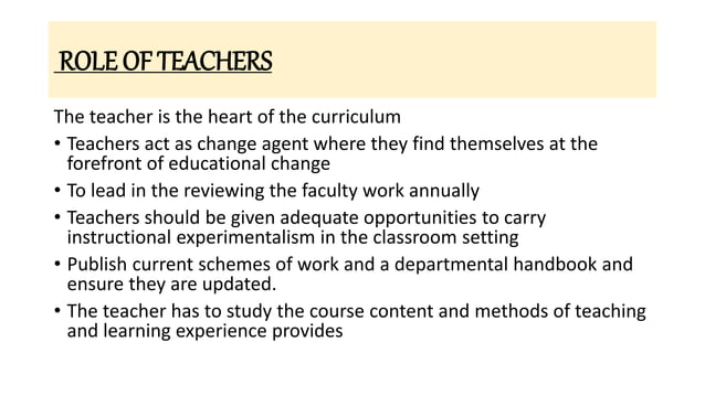 Curriculum change | PPTX