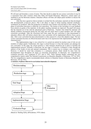 Curriculum change in science education | PDF