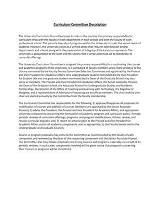 Curriculum committee handbook | PDF