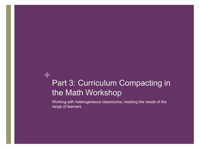 Curriculum Compacting E-Learning Module Part 3 | PPT