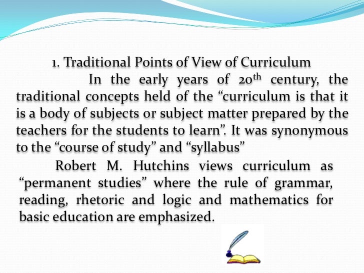 Notes on curriculum concepts nature and purposes