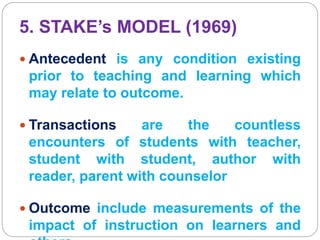Curriculum constrction sem i evaluation models | PPTX | Educational ...