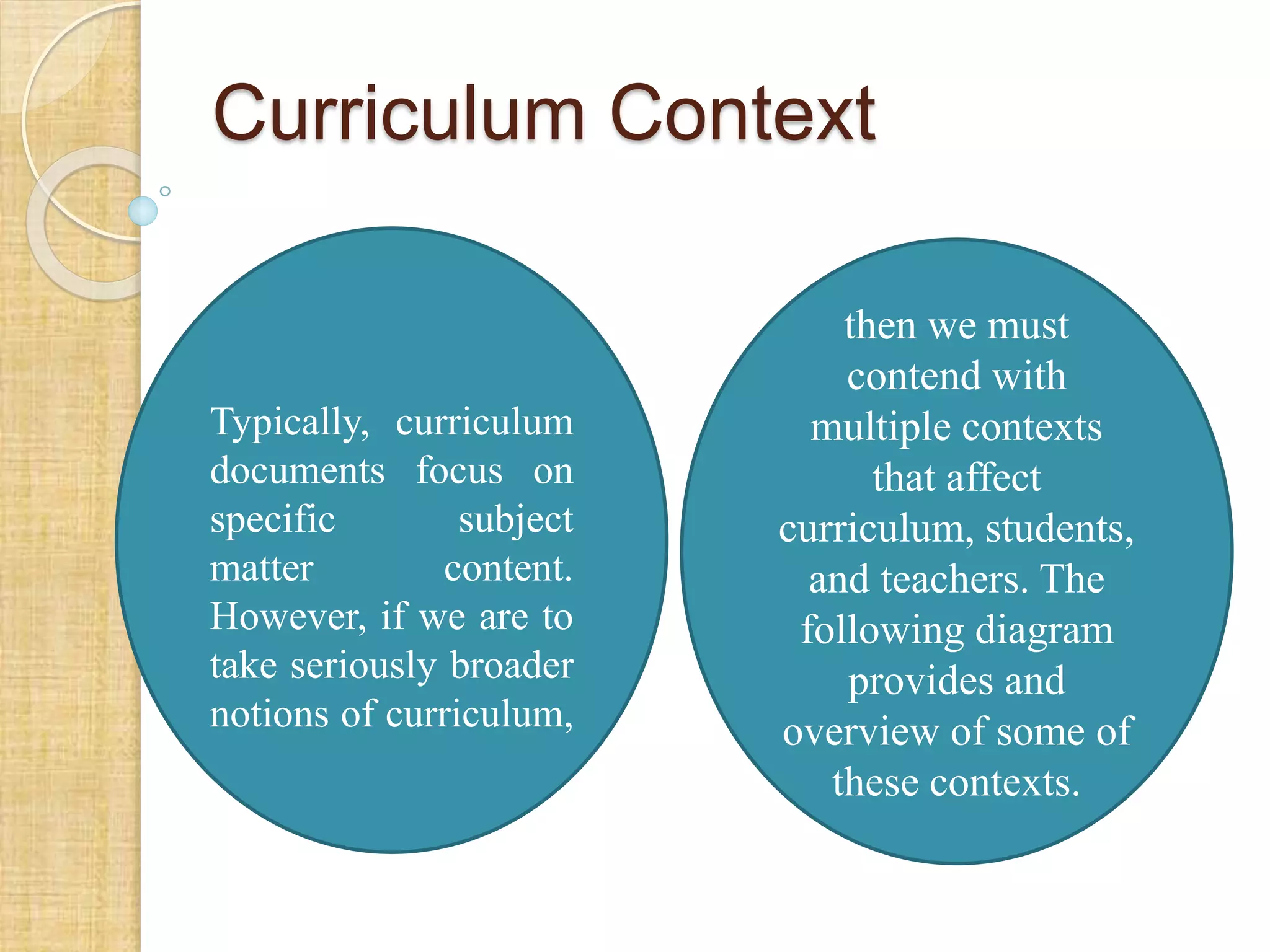 Curriculum context | PPTX