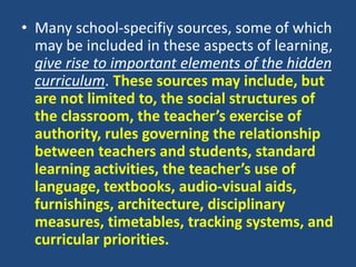 Curriculum core hidden null | PPTX