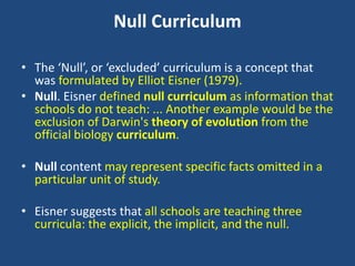 Curriculum core hidden null | PPTX