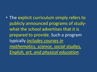 Curriculum core hidden null | PPTX