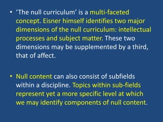 Curriculum core hidden null | PPTX