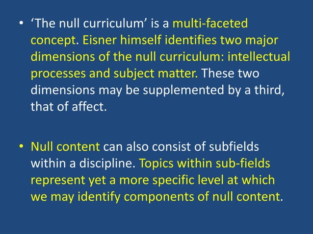 Curriculum core hidden null | PPTX