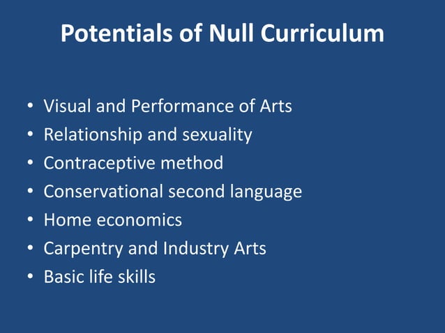 Curriculum core hidden null | PPTX