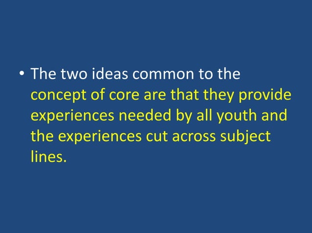 Curriculum core hidden null | PPTX