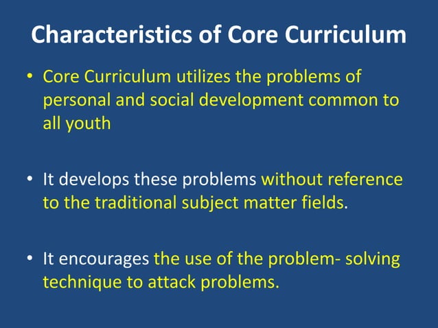 Curriculum core hidden null | PPTX