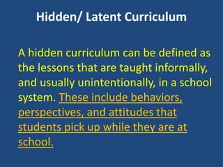 Curriculum core hidden null | PPTX