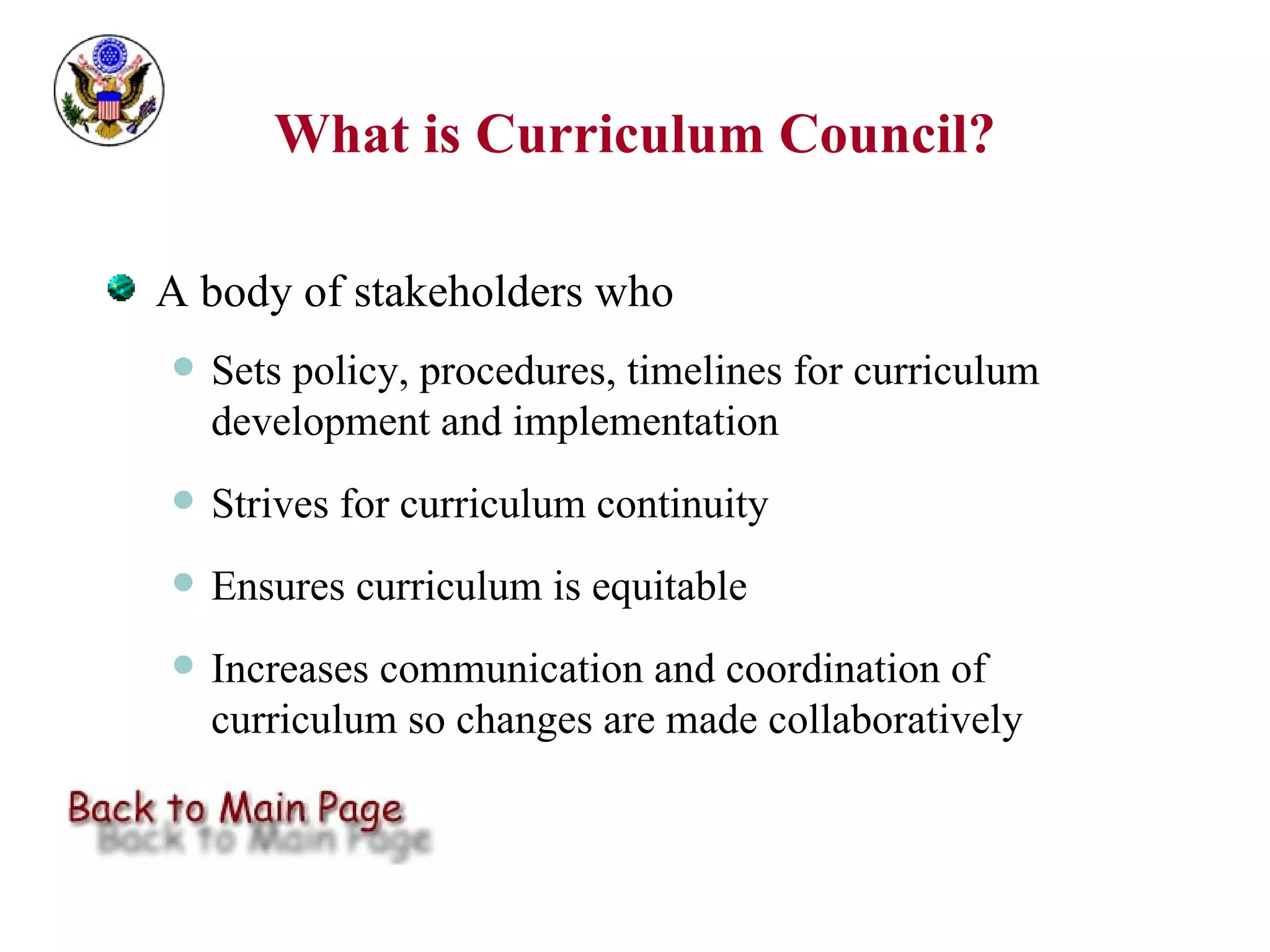 Curriculum Council Overview | PPT | Educational Assessment | Education