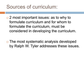Curriculum defn, purpose, elements | PPTX