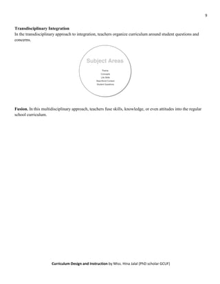 Designs of Curriculum | PDF