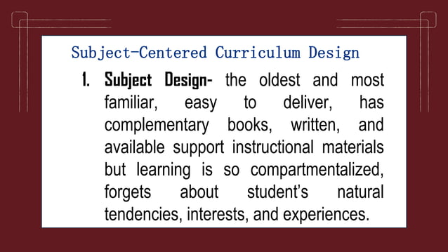 CURRICULUM DESIGN( Types of curriculum).pptx | Primary Education | Education