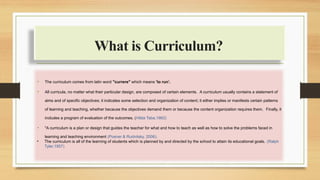 Curriculum design, curriculum and Syllabus | PPTX
