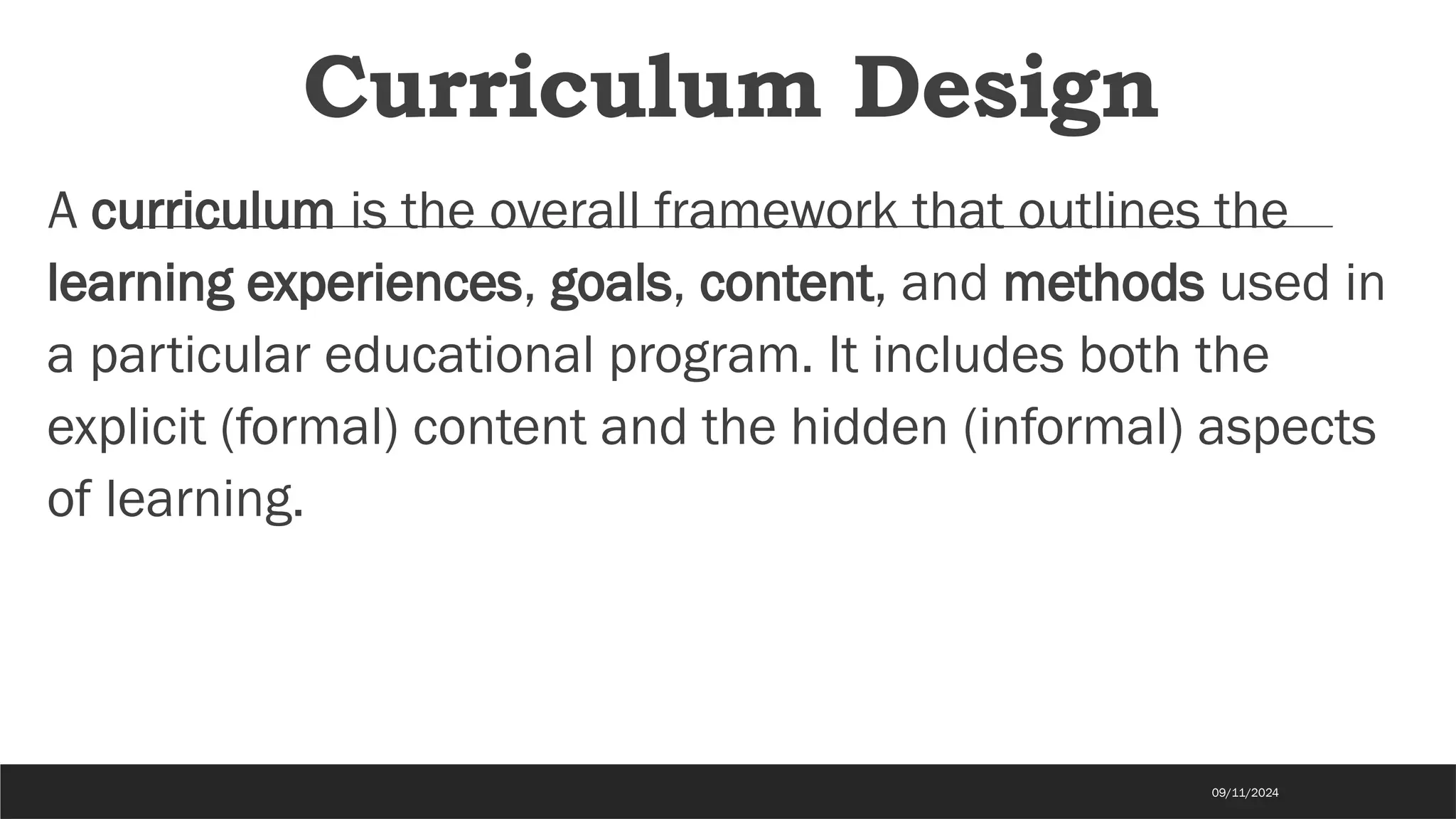 Curriculum Design and its importance in esl | PPTX
