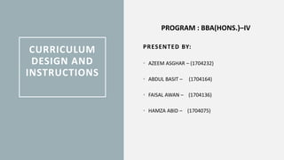 Curriculum design 7th grade | PPTX