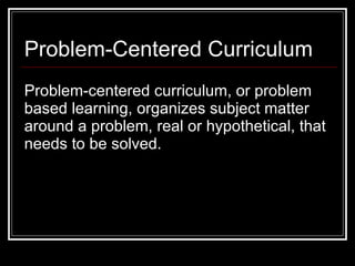 Curriculum design and models | PPT