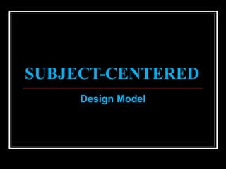 Curriculum design and models | PPT