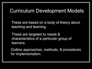 Curriculum design and models | PPT