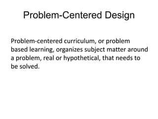 curriculum design and models | PDF