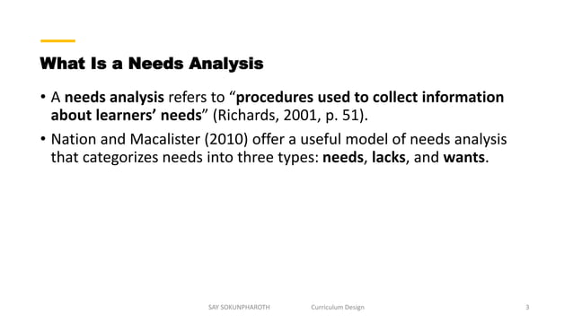 Curriculum Design Chapter3 Needs Analysis.pptx
