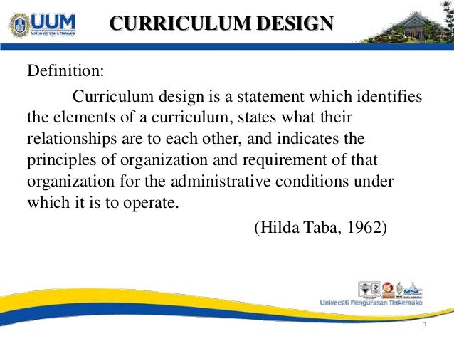 Curriculum Design