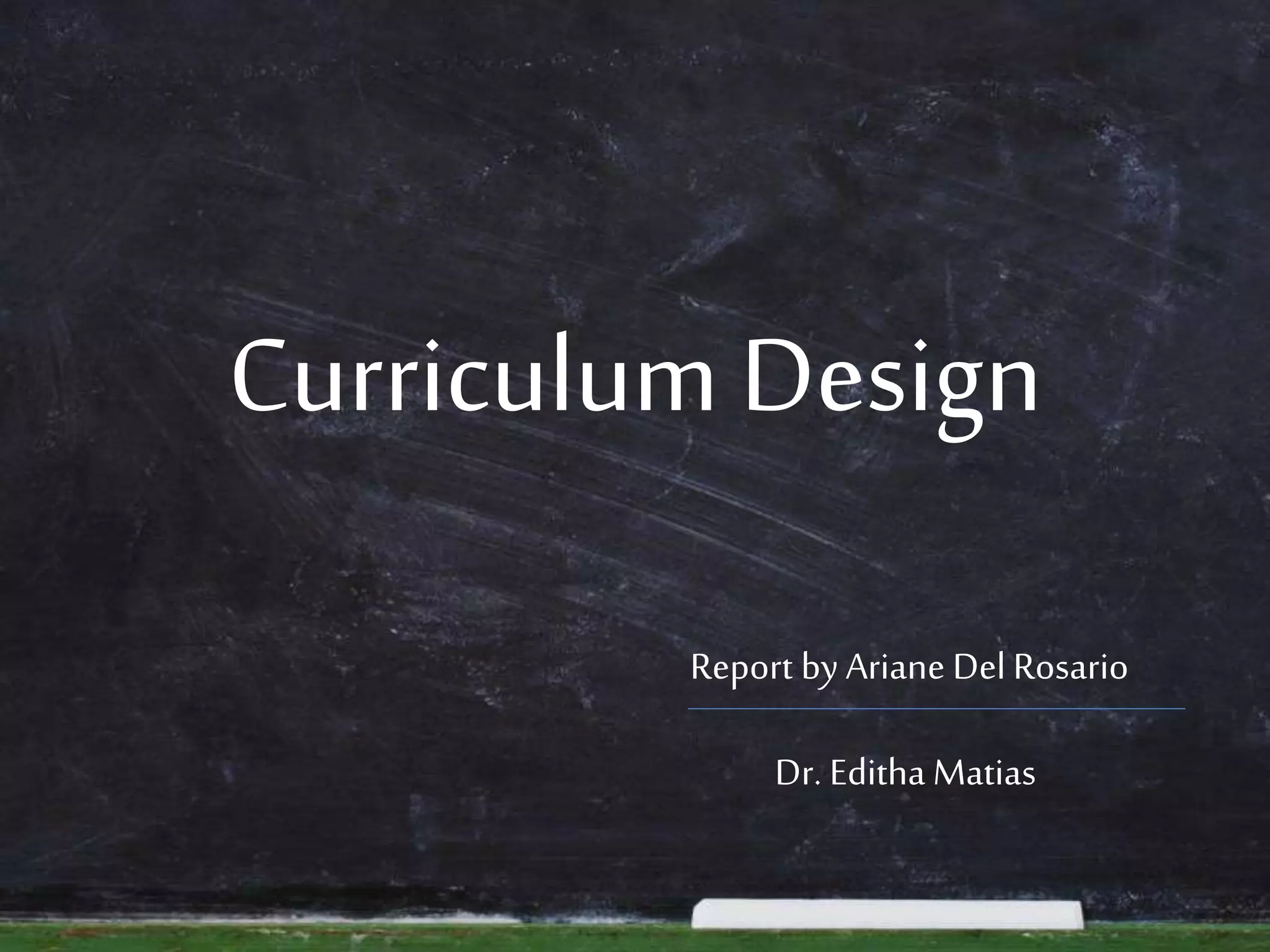 Curriculum design (Professional Education) | PPTX