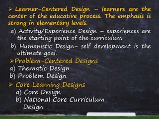 Curriculum design (Professional Education) | PPTX