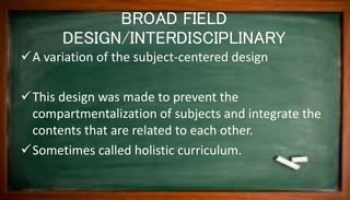 Curriculum design models | PPTX