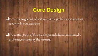 Curriculum design models | PPTX