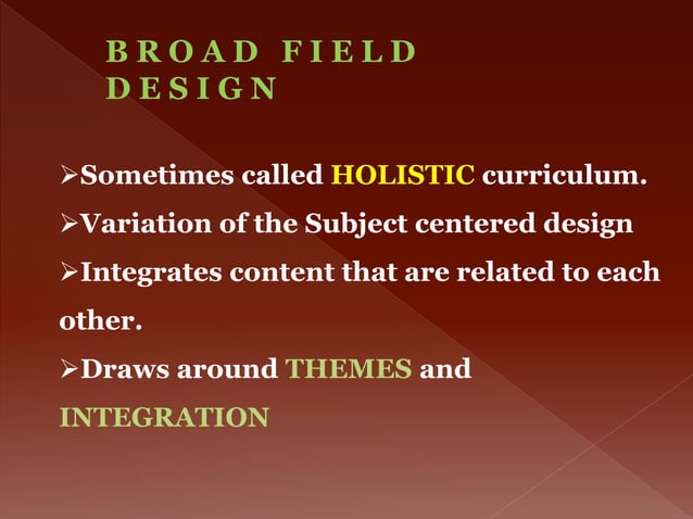Curriculum designs | PPT